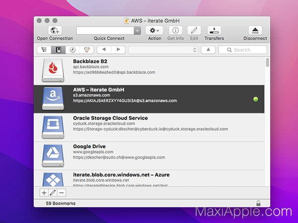CyberDuck Mac - Meilleur Client FTP et Cloud (gratuit) - MaxiApple