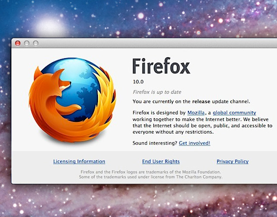 Firefox 10 Mac OSX avec Mode Plein Ecran (gratuit) - MaxiApple