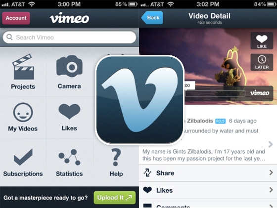 Vimeo 2 iPhone iPad : Application Officielle Revue et Corrigée (gratuit ...