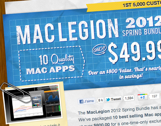 Mac Legion Spring 2012 : 10 Logiciels de Qualité à 50 $ au lieu de 800 $ - MaxiApple