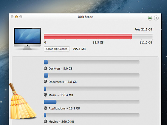 Disk Scope Mac OSX : Nettoyer les Caches pour Gagner de l'Espace ...
