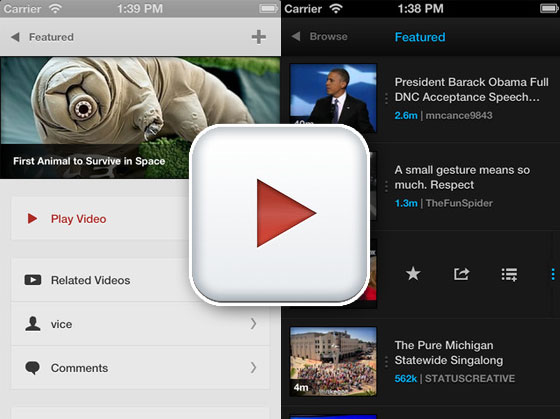 Jasmine iPhone iPad : Excellente Alternative au Client YouTube (gratuit ...