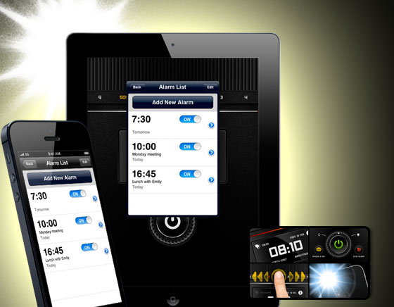 Bright Alarm Clock iPhone iPad : Reveil Multi Alarmes avec Lampe Torche ...