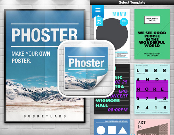 Phoster iPhone iPad : Creation en HD de Posters, Flyers et Images ...