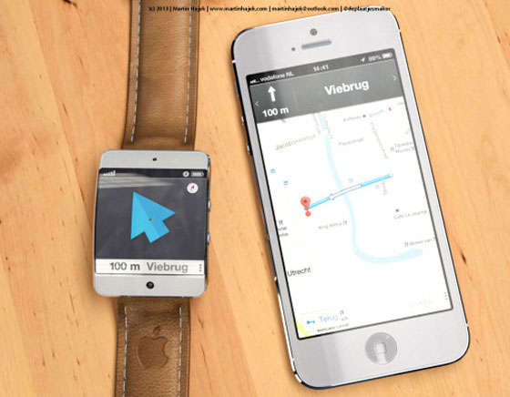 Concept iWatch avec GPS, MAPS et Flèche de Direction (images) - MaxiApple