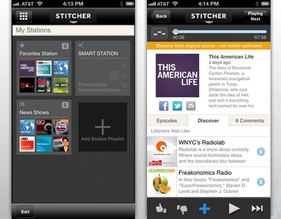 Stitcher Radio iPhone iPad : Radios et Podcasts Thématiques (gratuit ...