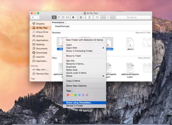 ShareMate Mac OSX : Partage de Fichiers Simplifié via DropBox (gratuit ...
