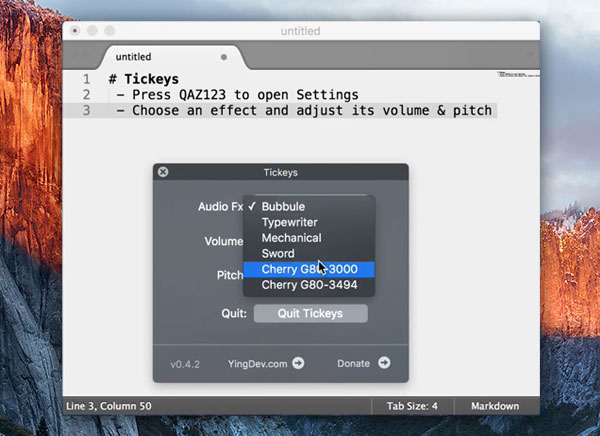 Tickeys Mac OSX : Sonoriser les Touches du Clavier (gratuit) - MaxiApple