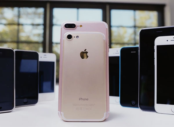 Clone iPhone 7 Plus Comparé à 9 Générations d'iPhone (vidéo) - MaxiApple