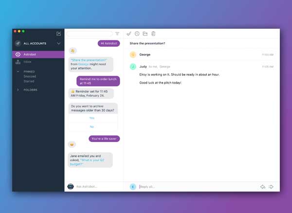 Astro Mac iPhone iPad : Client Mail avec Intelligence Artificielle ...