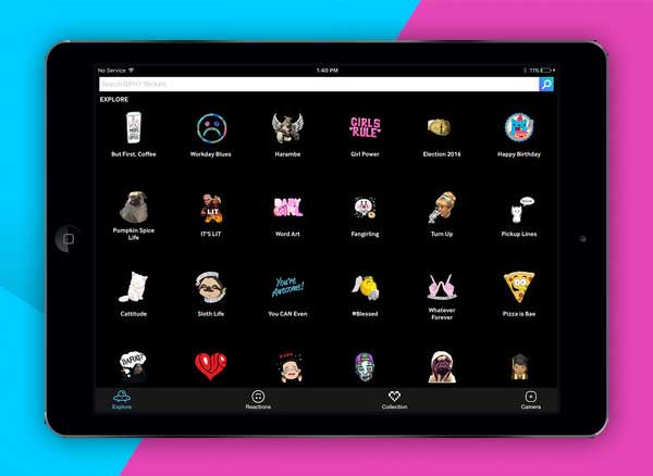 GIPHY Stickers iPhone iPad : GIF Animés et Emojis dans vos Messages ...