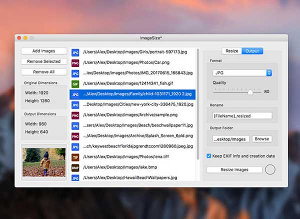 ImageSize Mac Convertit et Edite vos Images par Lot (gratuit) - MaxiApple