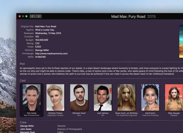 Movie Explorer Mac - Gestionnaire de Vidéothèque et Filmothèque ...