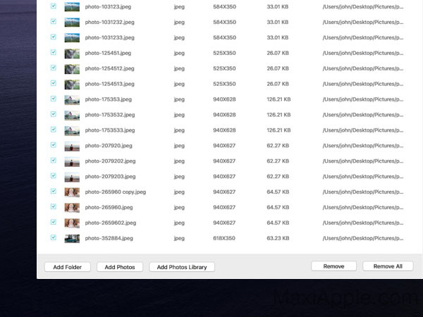 Batch Photo Resizer Mac - Redimensionner et Renommer par lot (gratuit) - MaxiApple