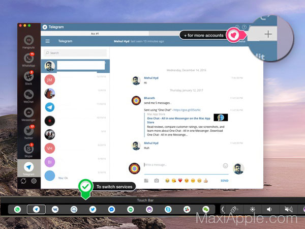 One Chat Mac - Messagerie Universelle Multi-Services - MaxiApple