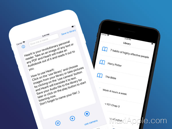 Text to speech Hearit iPhone - Transcription Audio et OCR (gratuit ...