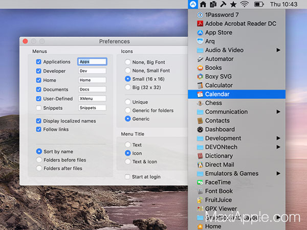 xMenu Mac - Multi Lanceur dans le Menu Finder (gratuit) - MaxiApple