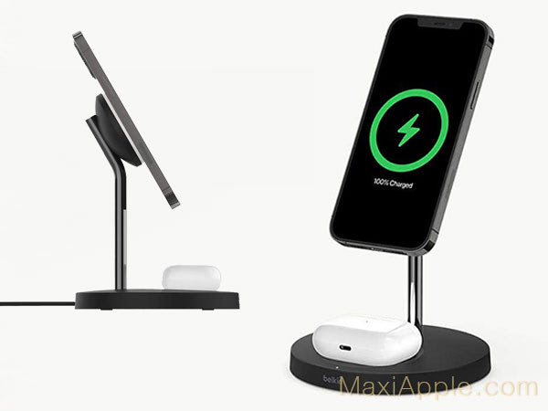 Belkin MagSafe, Chargeur 3-en-1 iPhone 12, AirPods, Apple Watch - MaxiApple