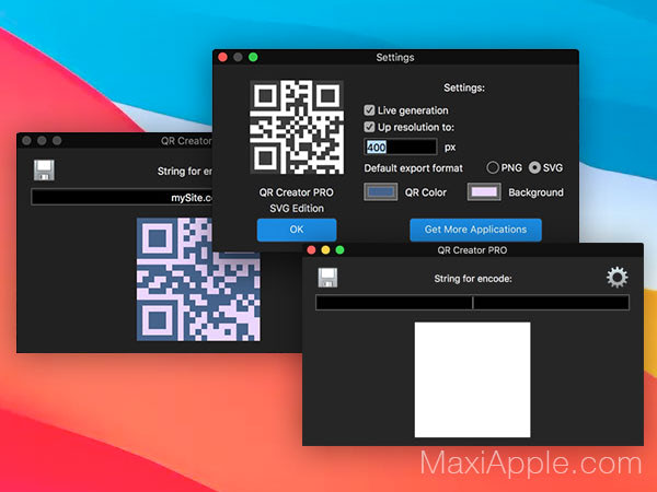 QR Creator PRO Mac - Générateur Codes QR en SVG (promo) - MaxiApple