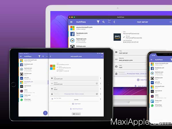 AuthPass Mac PC iOS Android - Gestionnaire de Mots de Passe (gratuit) - MaxiApple