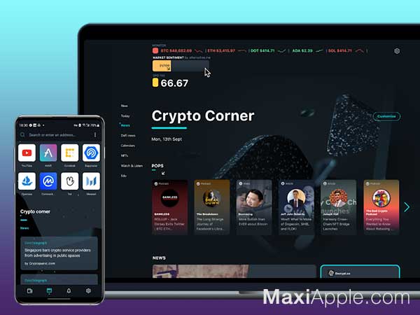 Opera Crypto Browser Mac PC - Navigateur Crypto / NFT (gratuit) - MaxiApple