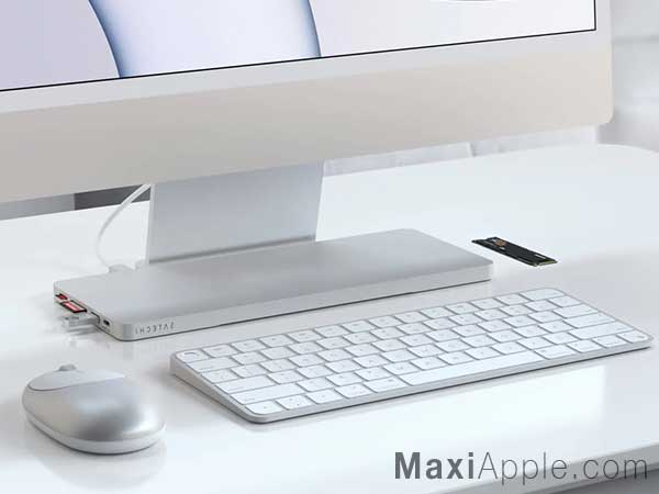 Satechi Slim Dock, Hub / SSD USB-C Extra Plat pour iMac 24 - MaxiApple