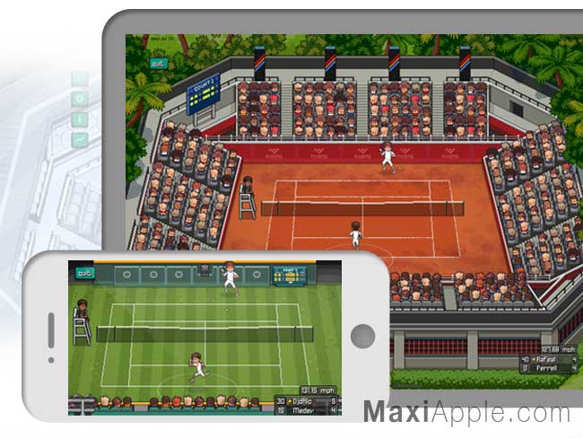 Pixel Pro Tennis iPhone iPad - Simulation de Tennis Retro (gratuit ...