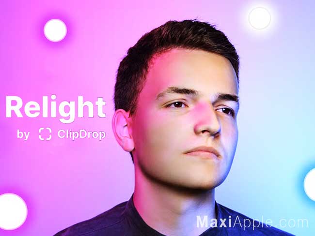 ClipDrop Relight Mac PC - Outil d'Éclairage Photo IA (gratuit) - MaxiApple