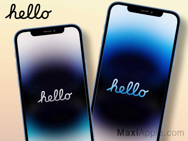 Logo Retro Hello en Fonds d'Ecran HD pour iPhone 14 (gratuit) - MaxiApple