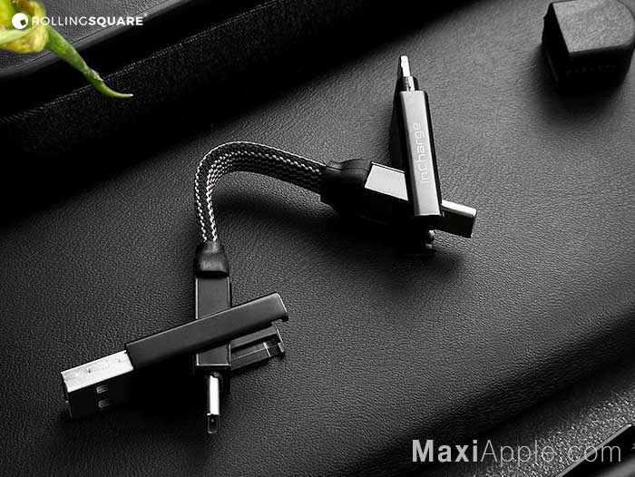 Cable inCharge X 6-en-1, Charge Inversée 100W et Transferts - MaxiApple