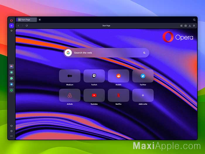 Opera One Mac PC - Navigateur Propulsé par l'IA Aria (gratuit) - MaxiApple