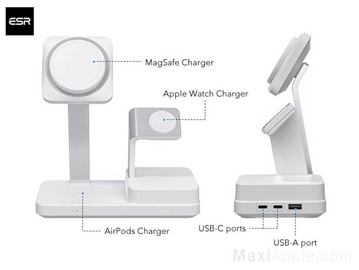 ESR, Station de Charge MagSafe 6-en-1 GaN 100W (vidéo) - MaxiApple