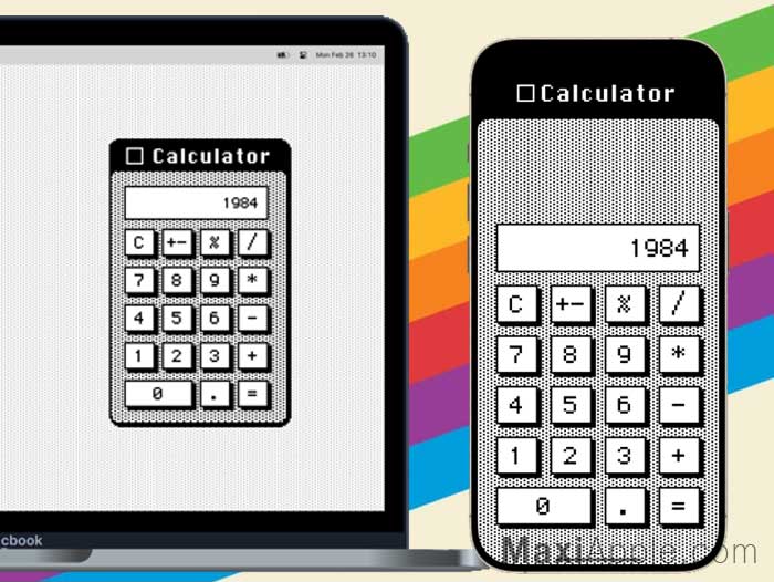 Calculator 1984 iOS Mac - Calculatrice Minimaliste et Rétro (gratuit ...