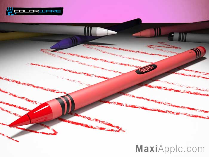 Crayon Pro, ColorWare Transforme le Stylet Apple en Crayola - MaxiApple