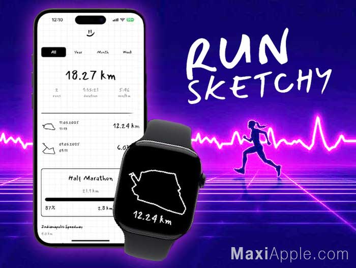 Sketchy Run iPhone - Dessine vos Parcours de Course (gratuit) - MaxiApple