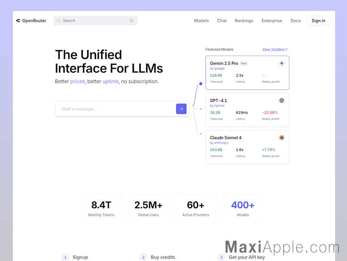 OpenRouter AI - Portail Donnant Accès à 400 Modèles AI (gratuit ...