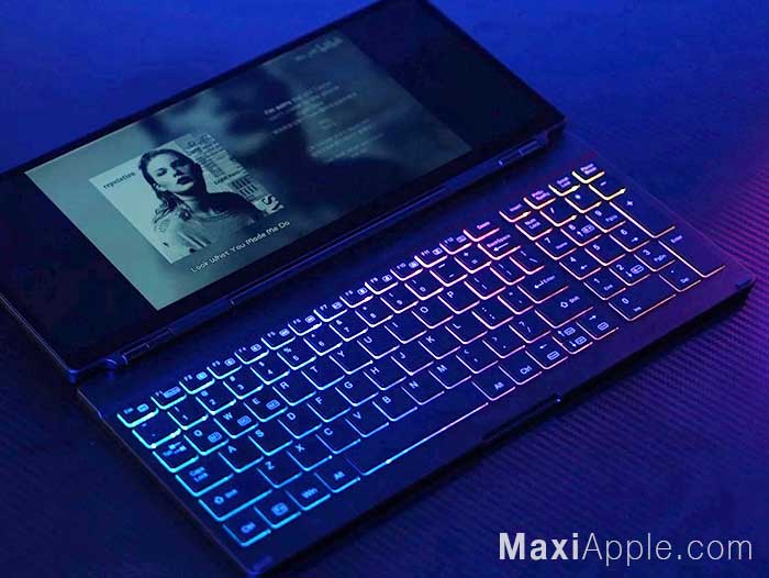 KeyGo, Clavier USB-C Pliable avec Écran Tactile Couleur HD - MaxiApple