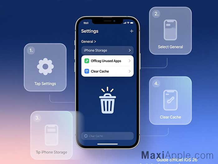 iOS 26, Comment Vider le Cache des iPhone et iPad (guide) - MaxiApple