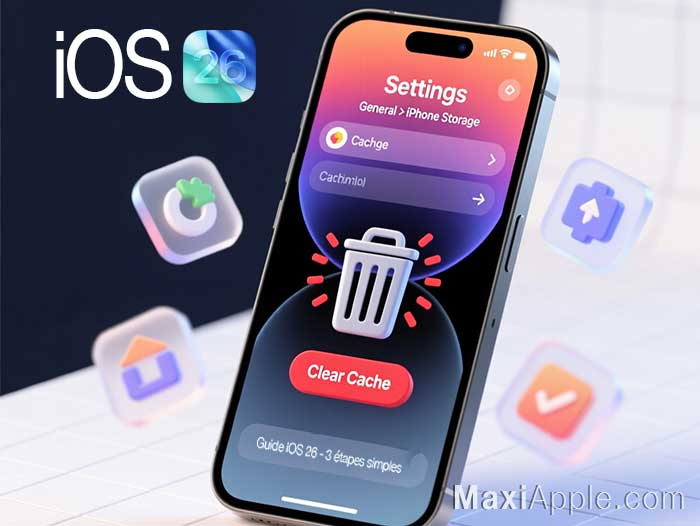 iOS 26, Comment Vider le Cache des iPhone et iPad (guide) - MaxiApple