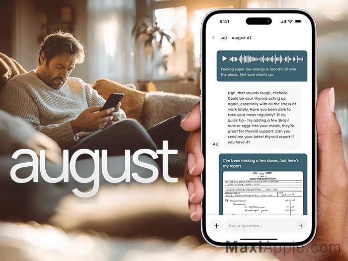 August AI iOS Android - Coach IA Santé et Bien-Être (gratuit) - MaxiApple